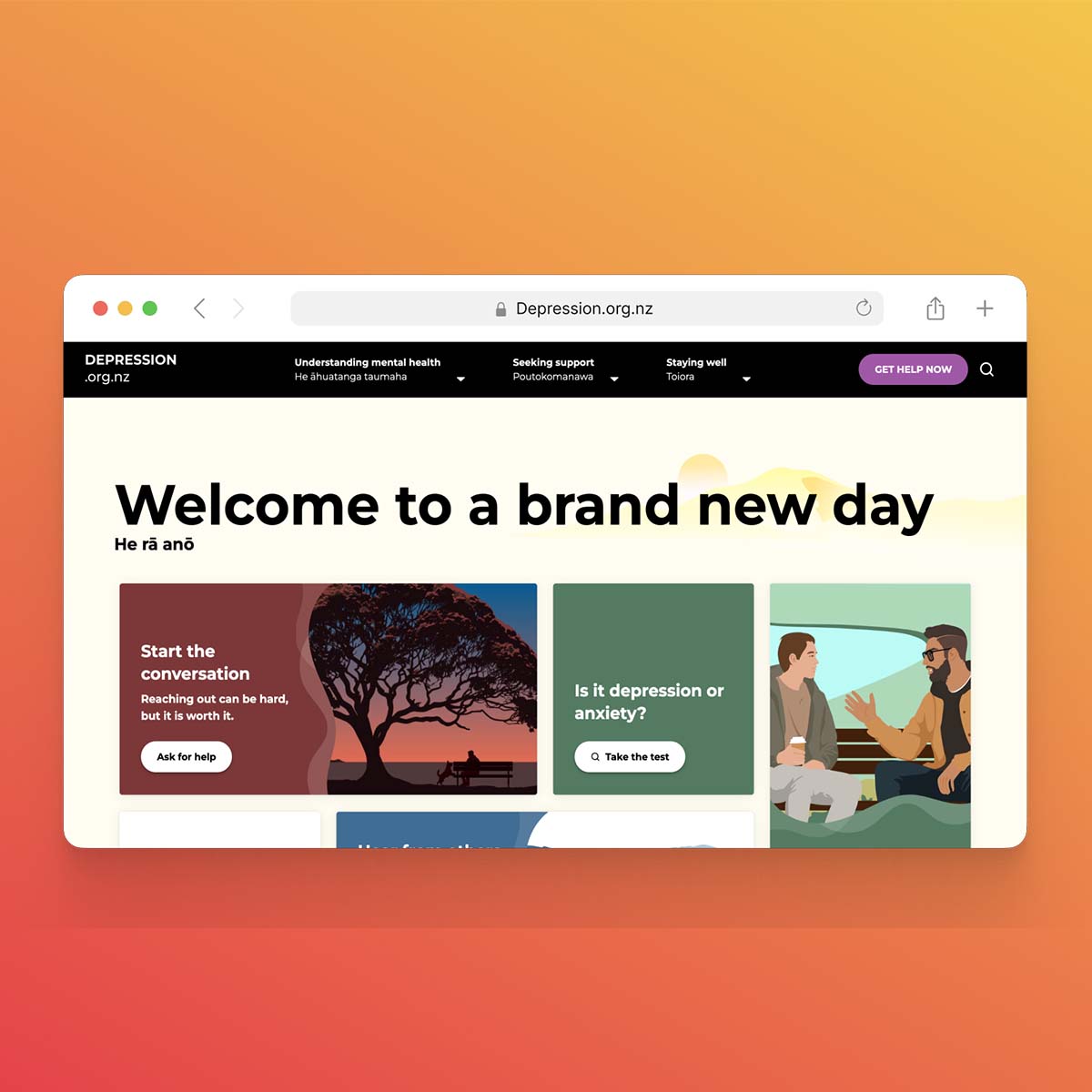 Depression website redesign