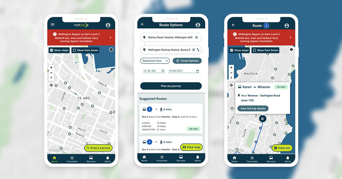 Metlink | Website | App | Development | Project