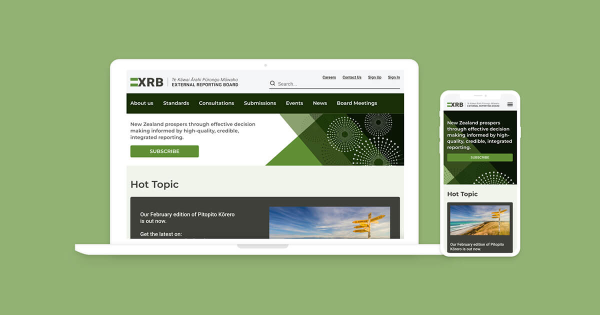 External Reporting Board | XRB | Website Design | Development